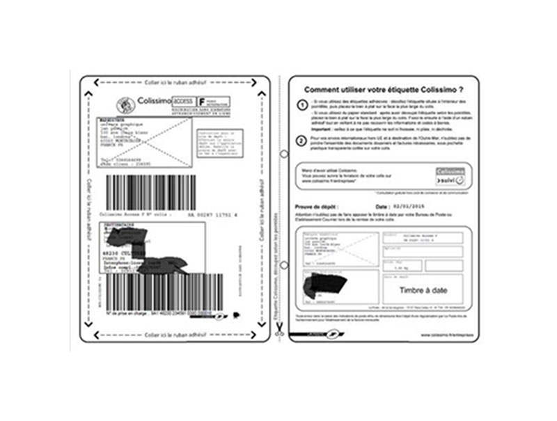 Boites De 1000 Planches A4 + Étiquettes Autocollantes "Colissimo ...